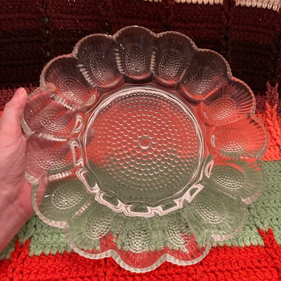 Dining | Indiana Glass Hobnail Deviled Egg Platter Plate Clear Glass ...